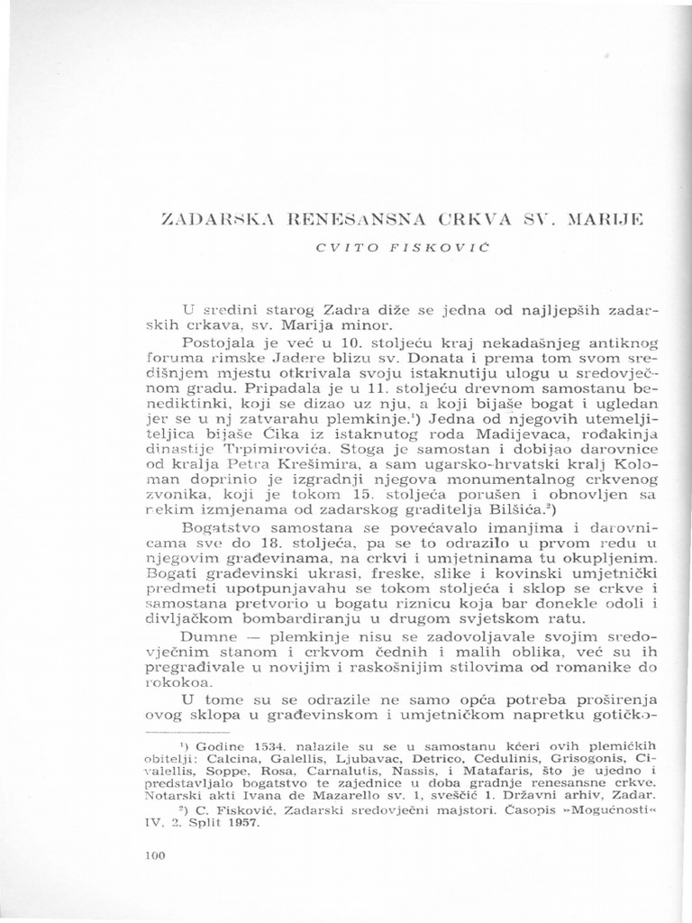 SV, Marija ZadarCvito - FISKOVIC | PDF
