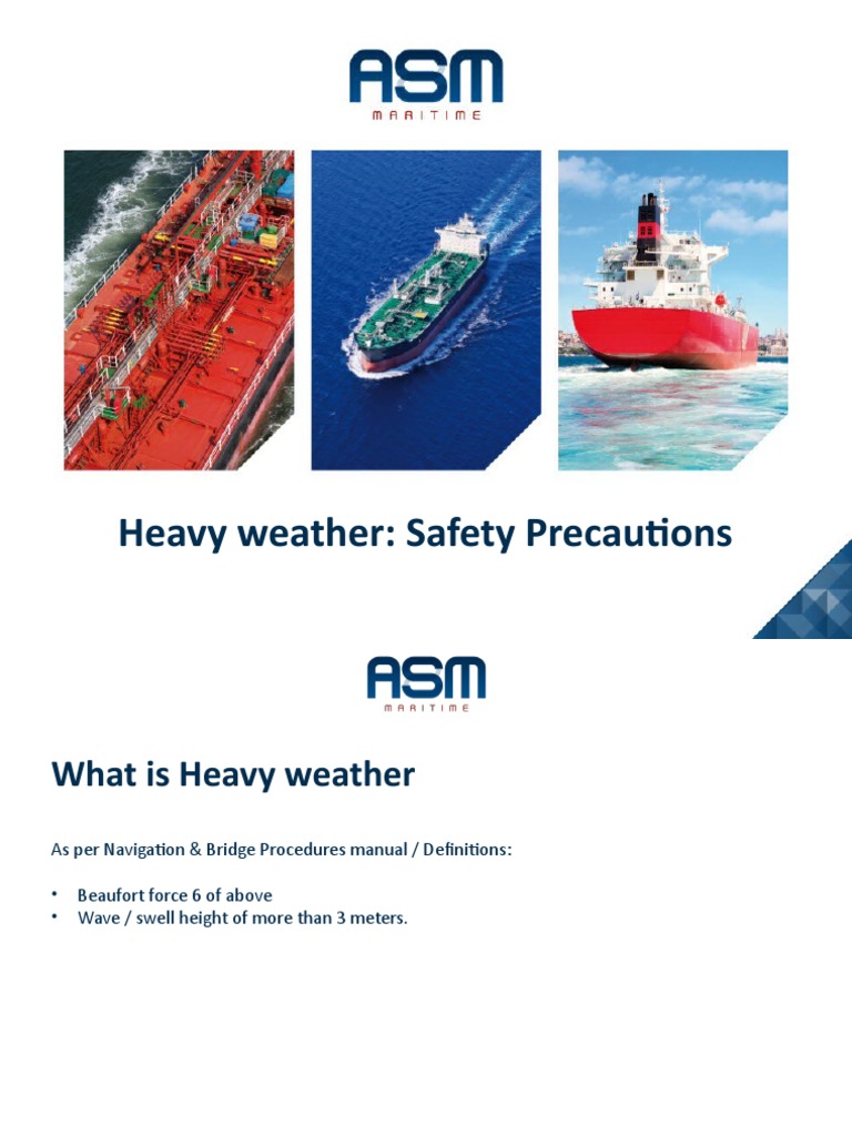 Heavy Weather - Safety Precautions | PDF