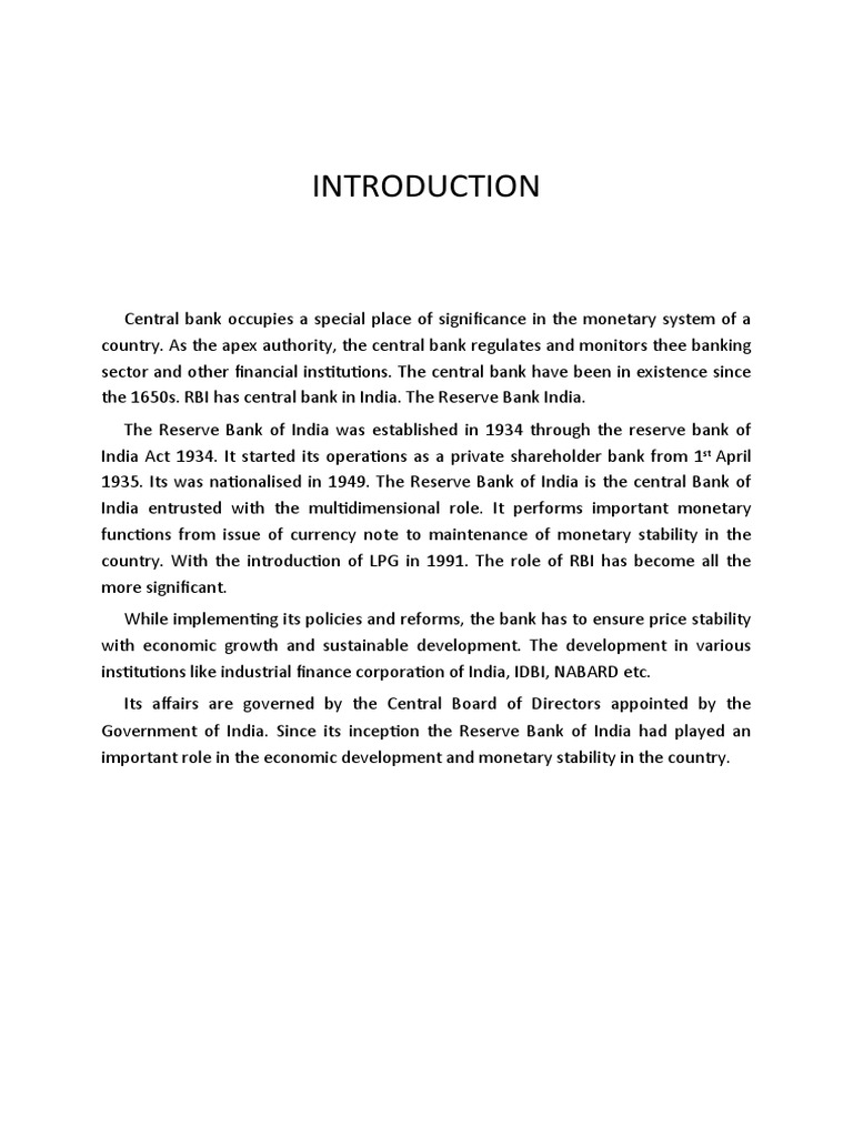 RBI's Role in Monetary Stability | PDF | Reserve Bank Of India | Banks
