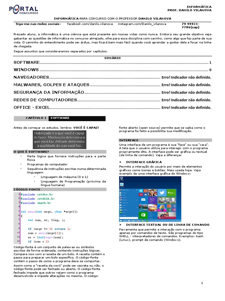 (2021) (SOFTWARE) (SISTEMAS OPERACIONAIS) Informática 2021.v2 ...