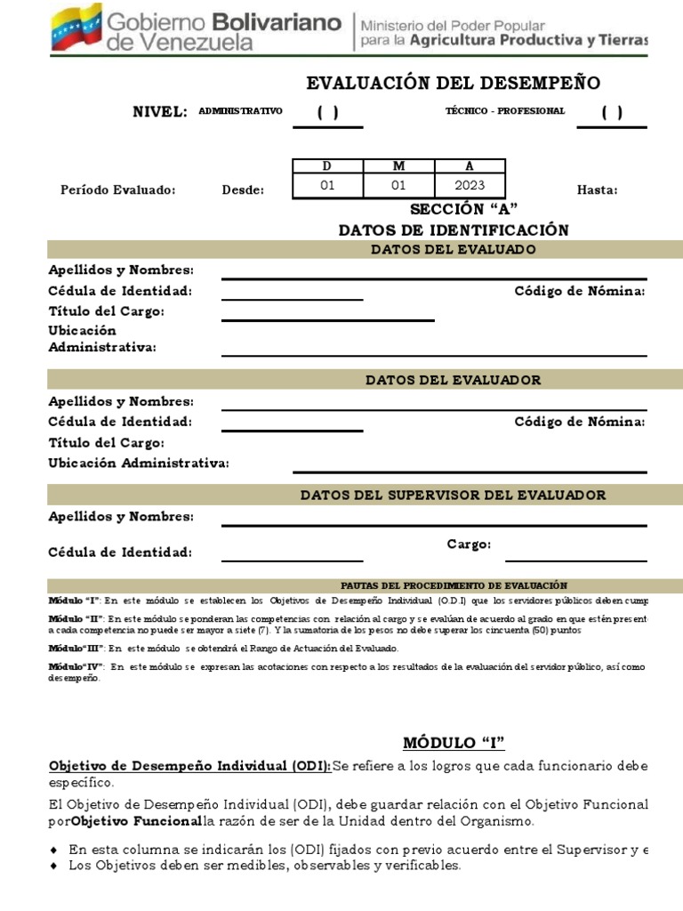 Formato de Evaluacion 2023 | PDF | Servidor (Computación) | Evaluación