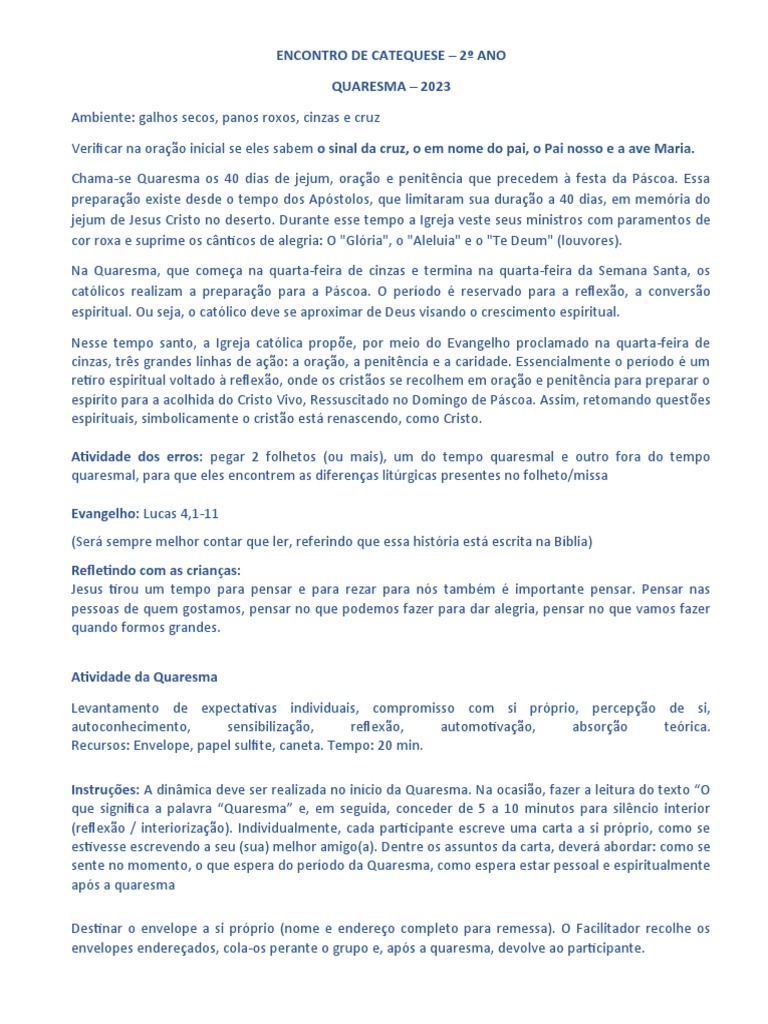 Quaresma - 2023 | PDF