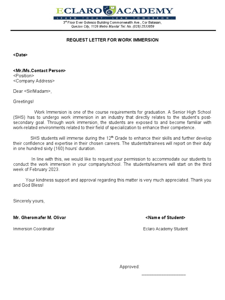 Request Letter Individual | PDF | Business