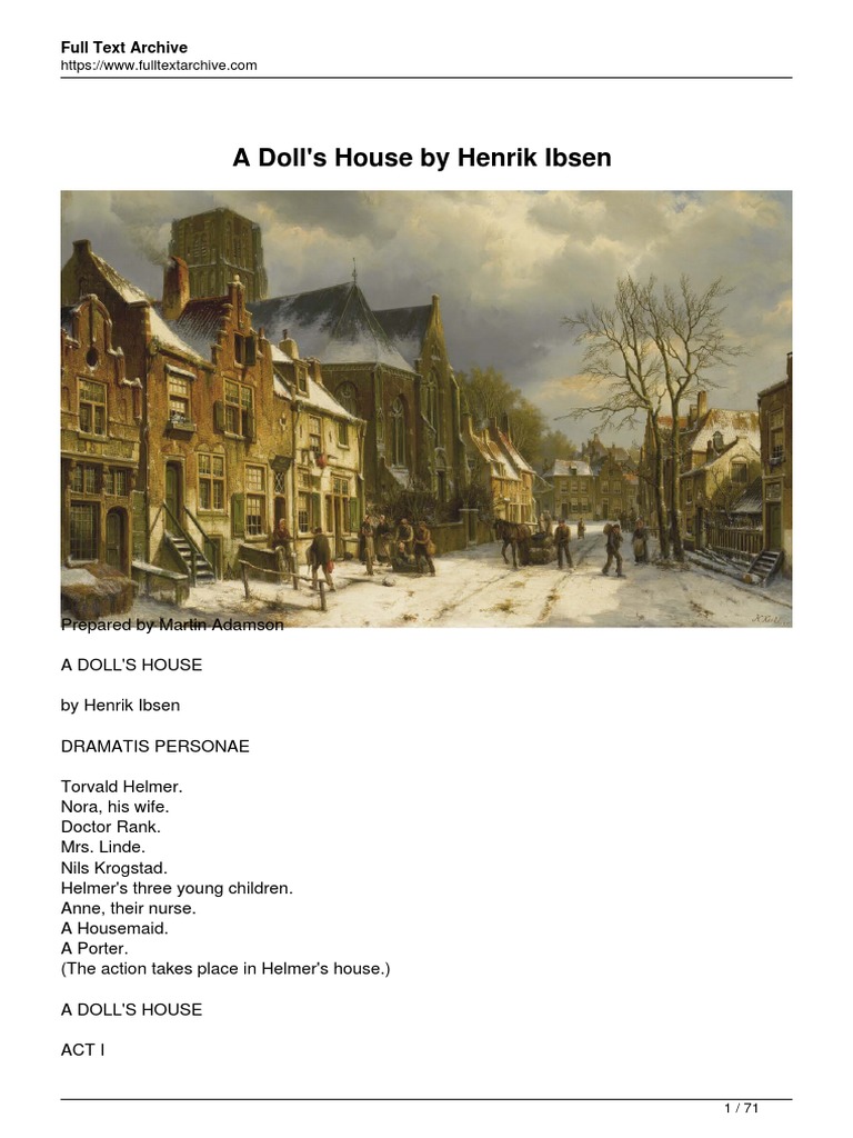 A Doll's House | PDF | A Doll's House