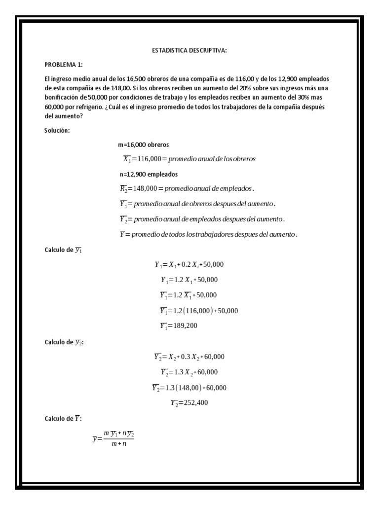EJERCICIOS DE PROBA.docx | PDF | Matemáticas | Análisis de los datos
