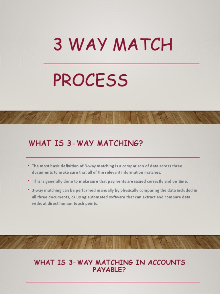 3-Way Matching in Accounts Payable | PDF | Accounts Payable | Business