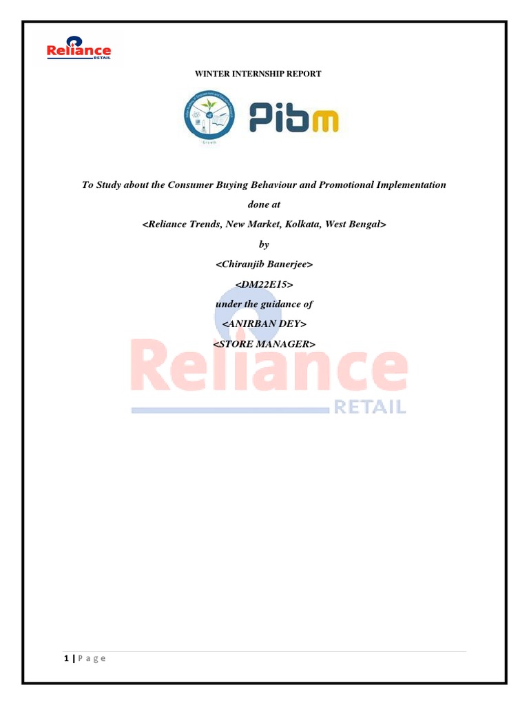 Understanding Consumer Behavior and Promotional Strategies through a Winter Internship at ...