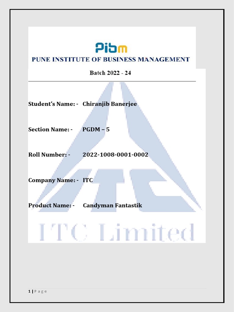 ITC Candyman Fantastik Overview | PDF | Economies | Business