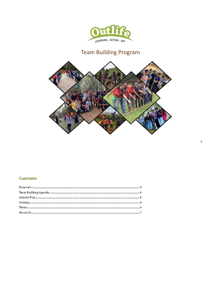 Proposal Day Team Building Activities | PDF | Learning | Cognition