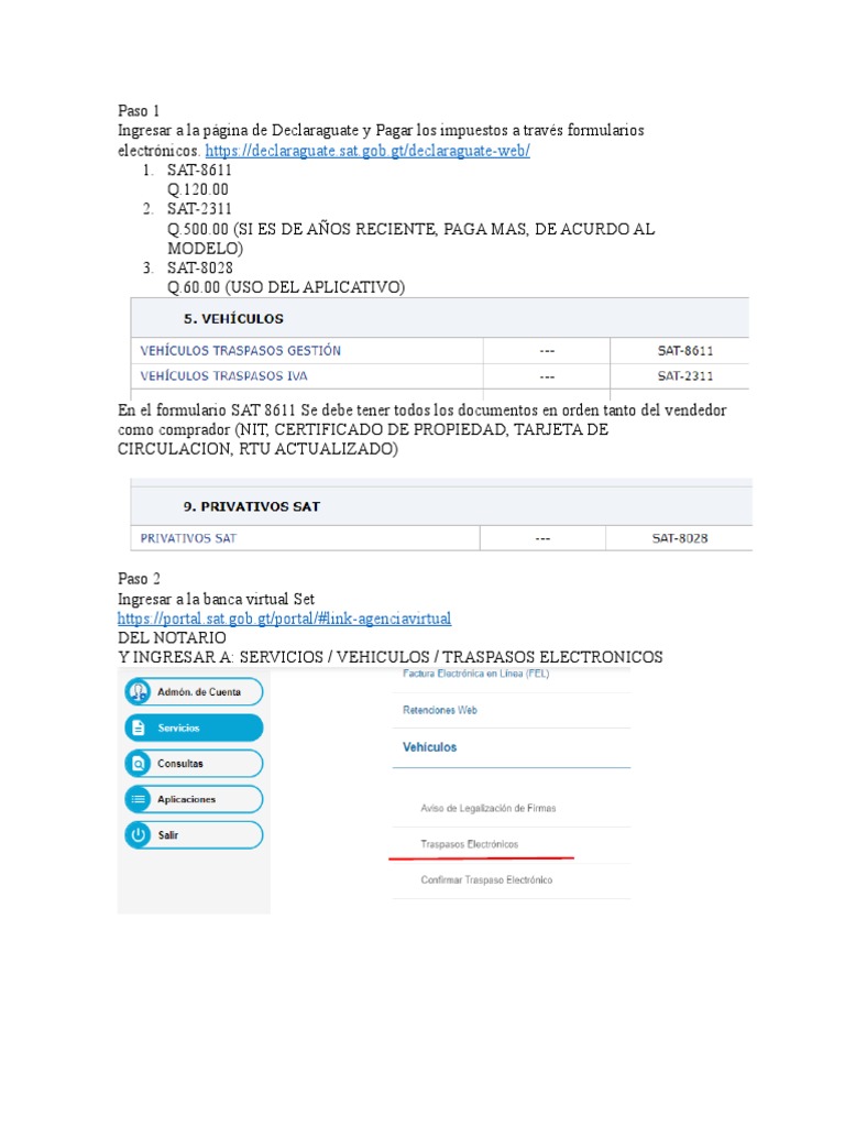 Paso A Paso Traspaso | PDF