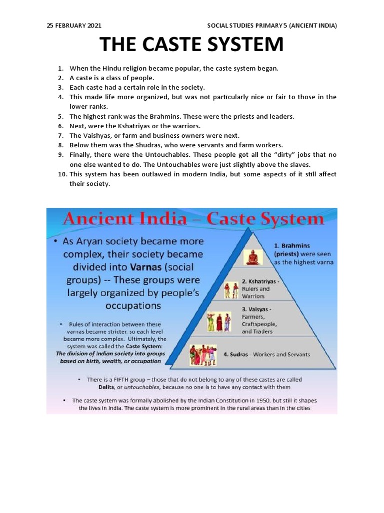 Caste System & Foods | PDF