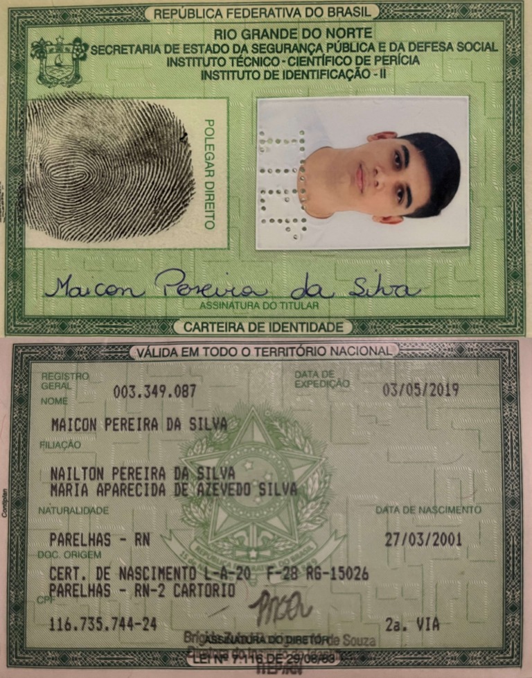 Identidade - Frente PDF | PDF