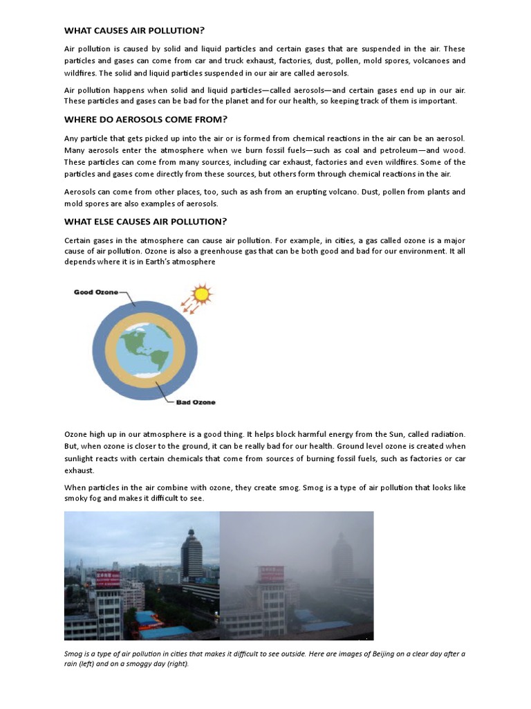 Atmospheric Pollution Notes | PDF | Atmosphere Of Earth | Air Pollution