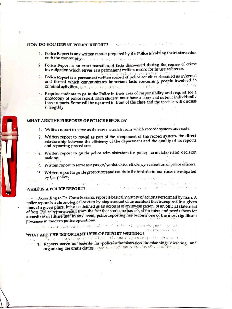 Investigative Report Writing | PDF