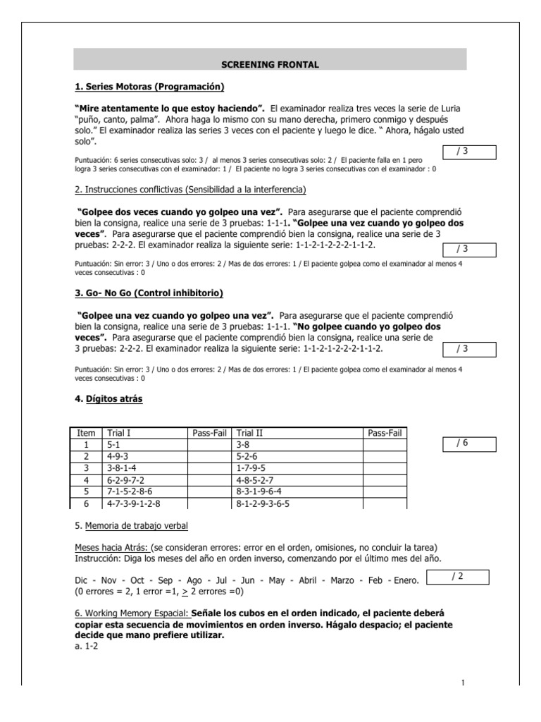 IFS Colombia Protocolo | PDF | Ciencia cognitiva | Cognición