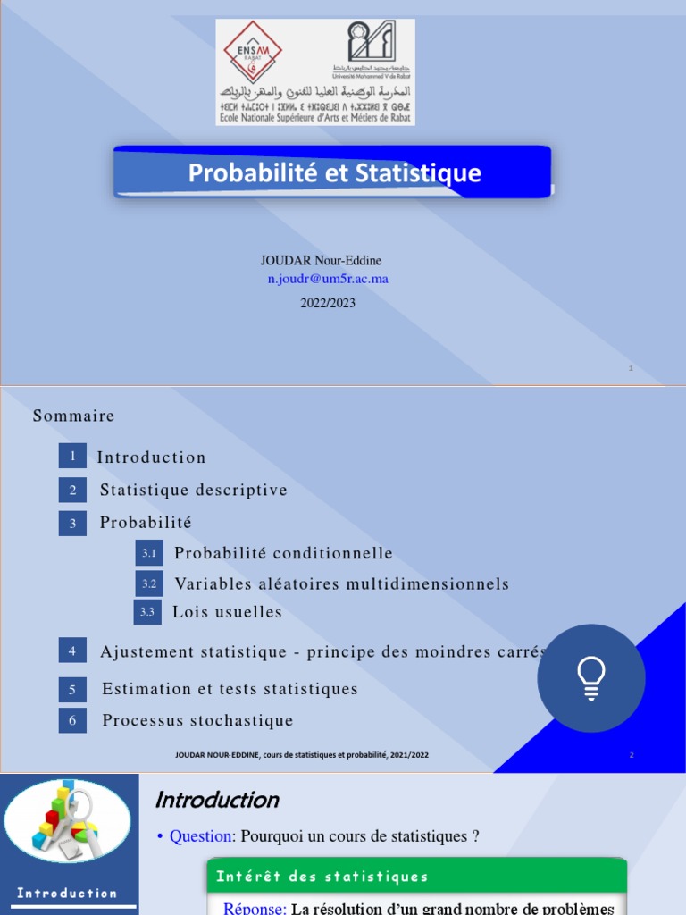 Cours de Probabilité et Statistique | PDF