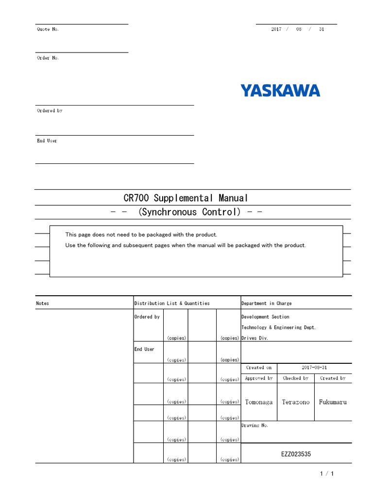 CR700 Synchronous Control Manual | PDF | Power Supply | Parameter ...