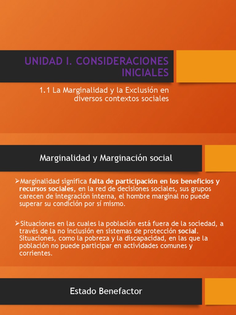 1.1 Marginalidad y Exclusión | PDF | Exclusión social | Desempleo
