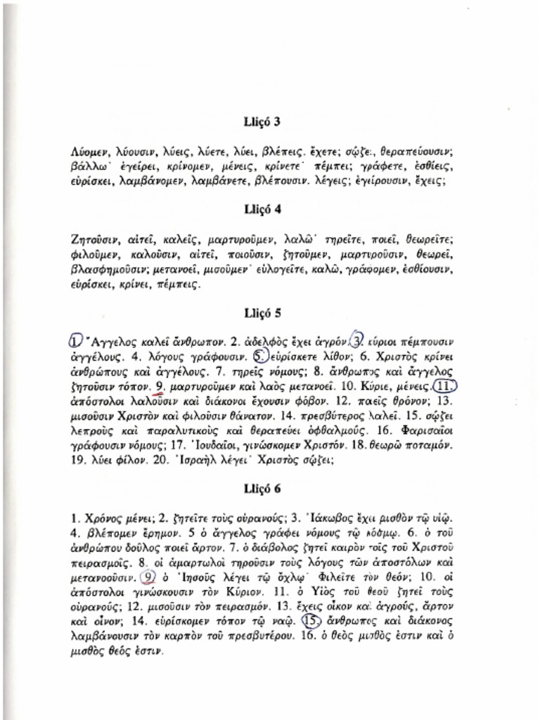 Frases de Griego para Traducir | PDF