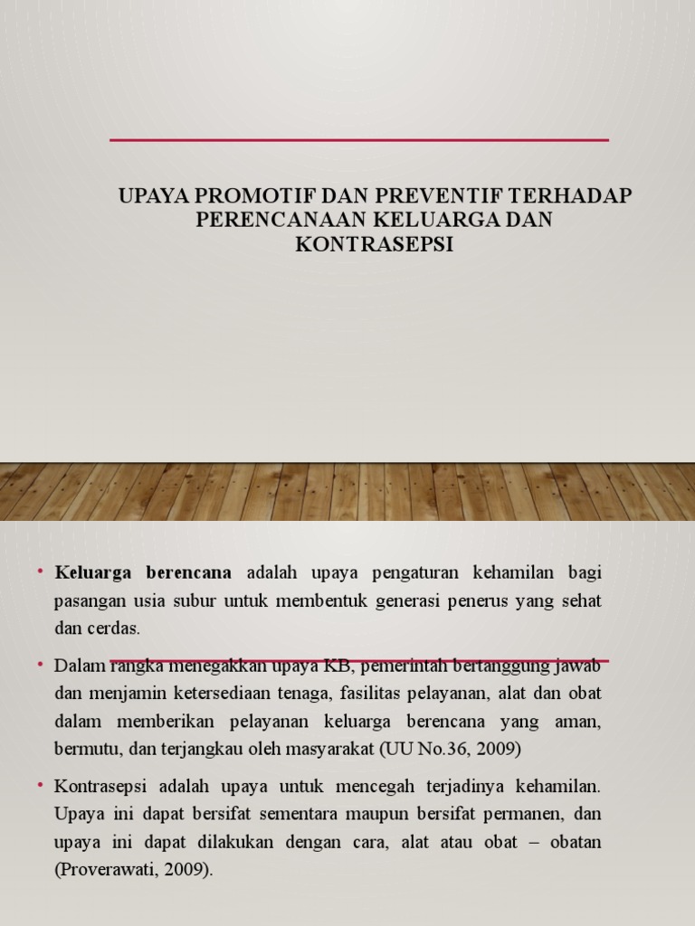 Upaya Promotif dan Preventif KB | PDF | Pengembangan Diri