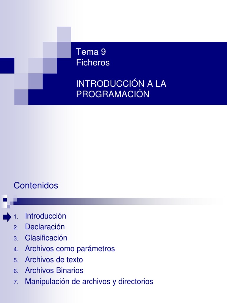 Tema 9 - Ficheros | Descargar gratis PDF | Archivo de computadora | Puntero (Programación de ...