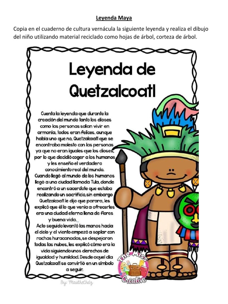 Leyenda Maya para Niños | PDF | Hogar, jardinería y bricolaje