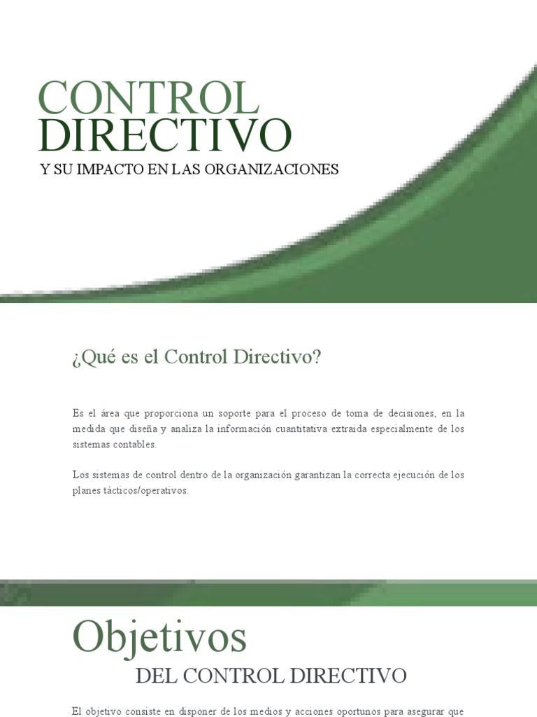 Control Directivo y Sus Implicaciones | PDF | Planificación | Business
