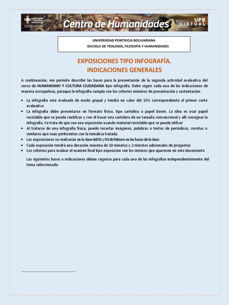 Exposiciones HyCC Tipo Infografía Valor 15% | PDF