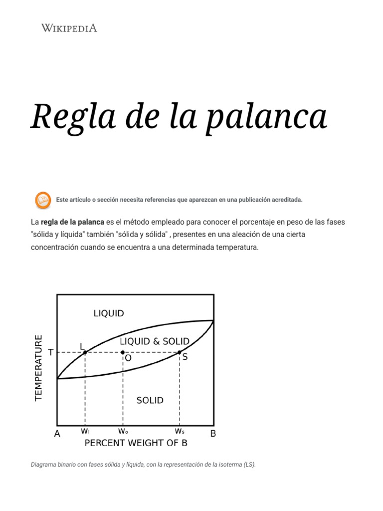 Regla de La Palanca - Wikipedia, La Enciclopedia Libre PDF | PDF ...