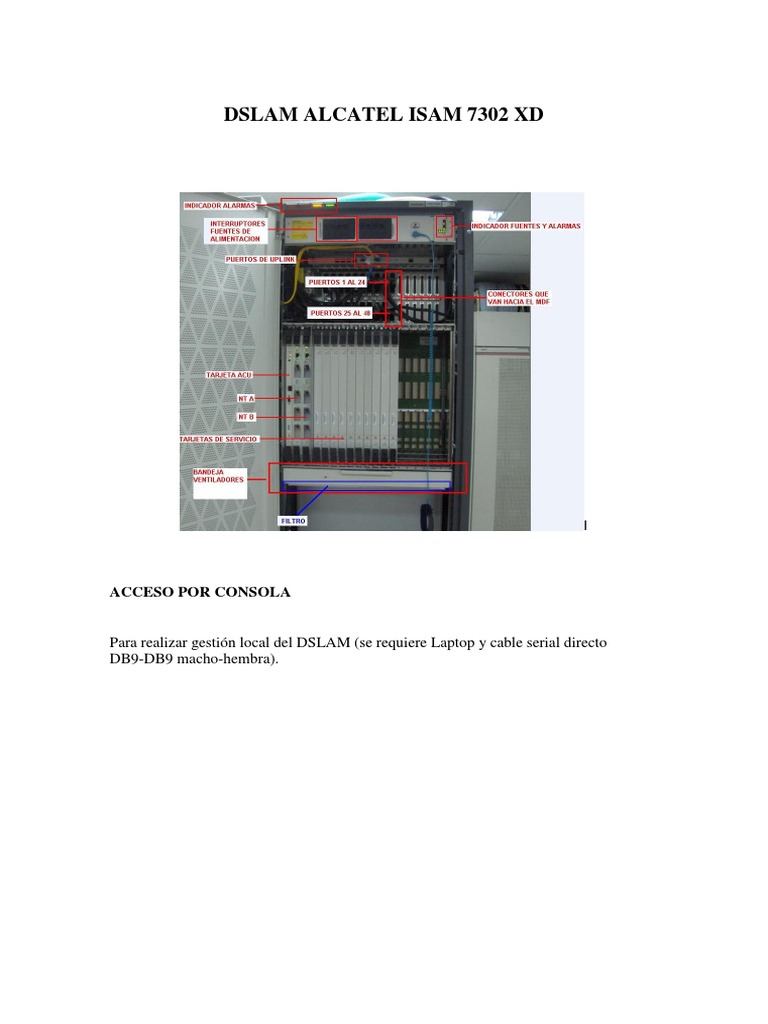 ACCESO - CONSOLA - DSLAM - ATM e IP PDF | PDF | Equipo de ...