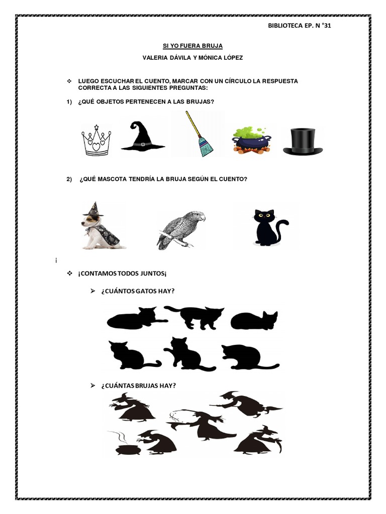 Si Yo Fuera Bruja Actividades 1° | PDF