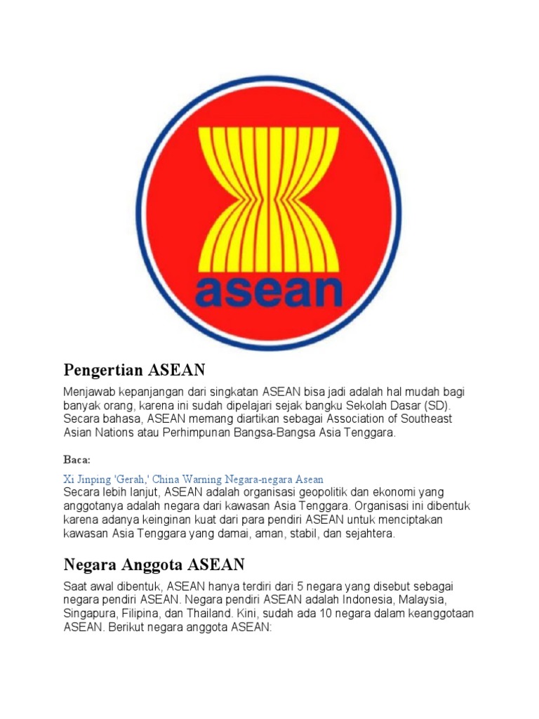 Pengertian ASEAN | PDF