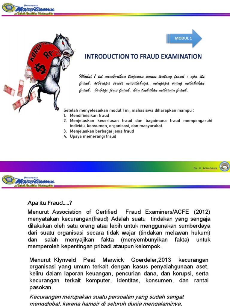 Modul 1 Introduction To Fraud Examination PDF | PDF