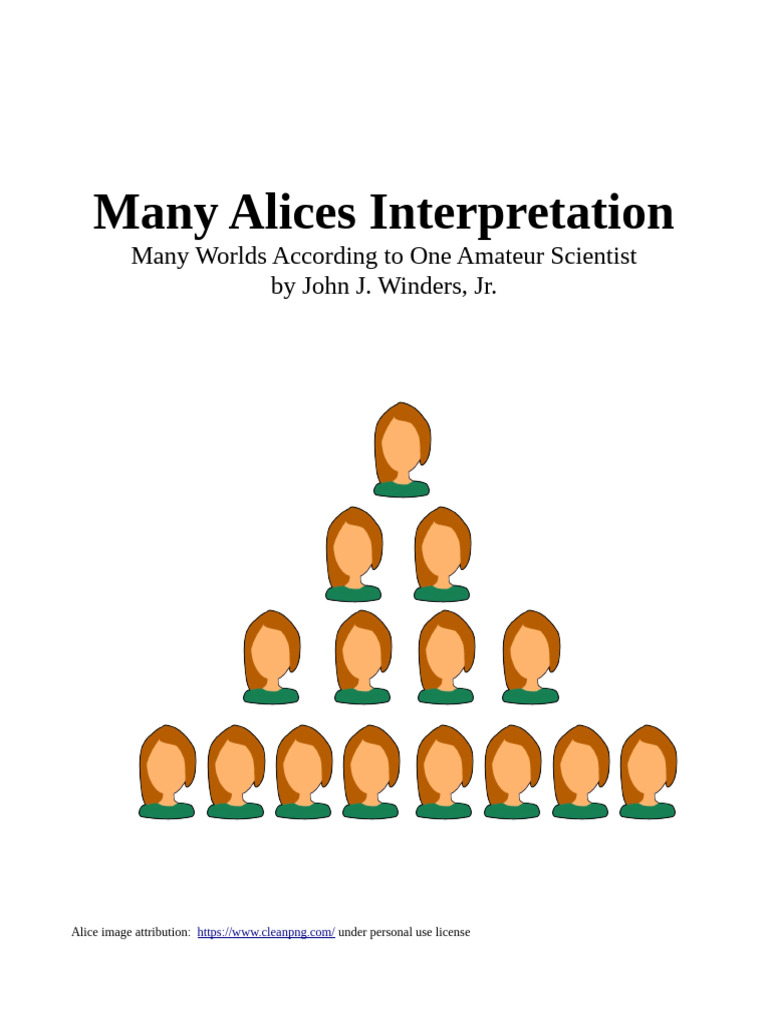 Many Alices Interpretation | PDF | Many Worlds Interpretation | Quantum ... Many Alices Interpretation | PDF | Many Worlds Interpretation | Quantum ...