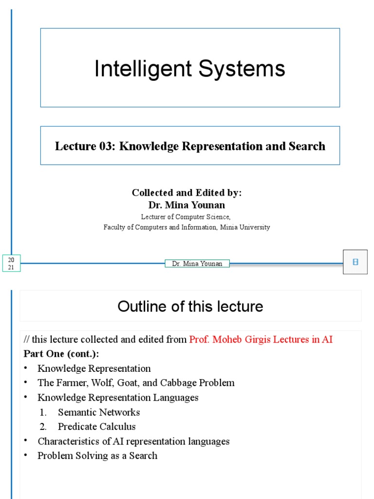 IntSys Lec 03 Knowledge Representation | PDF | Knowledge Representation And Reasoning ...
