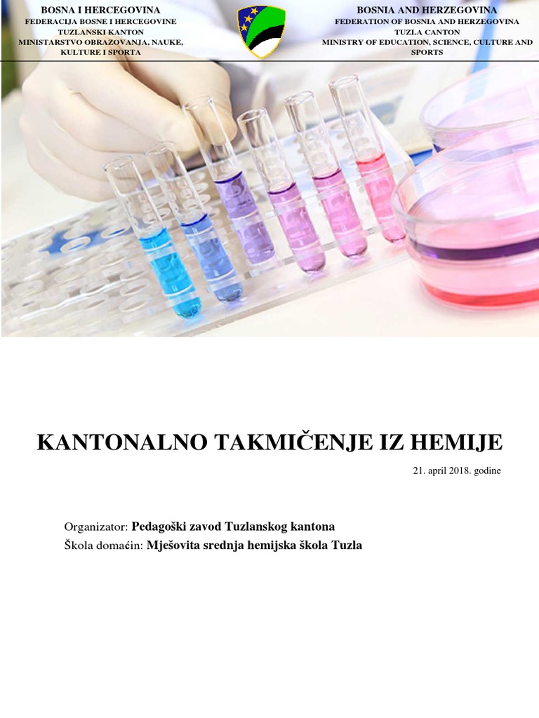 Bilten Kantonalno Hemija 2018 | PDF