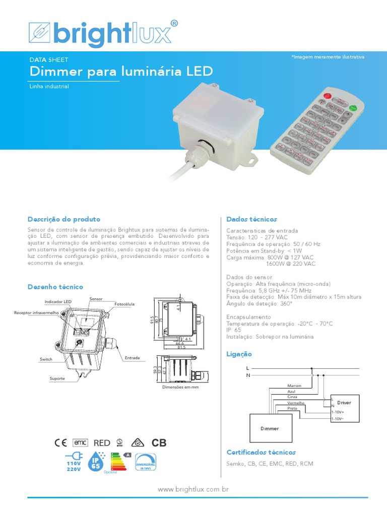 Dimmer Brightlux | PDF | Engenharia Elétrica