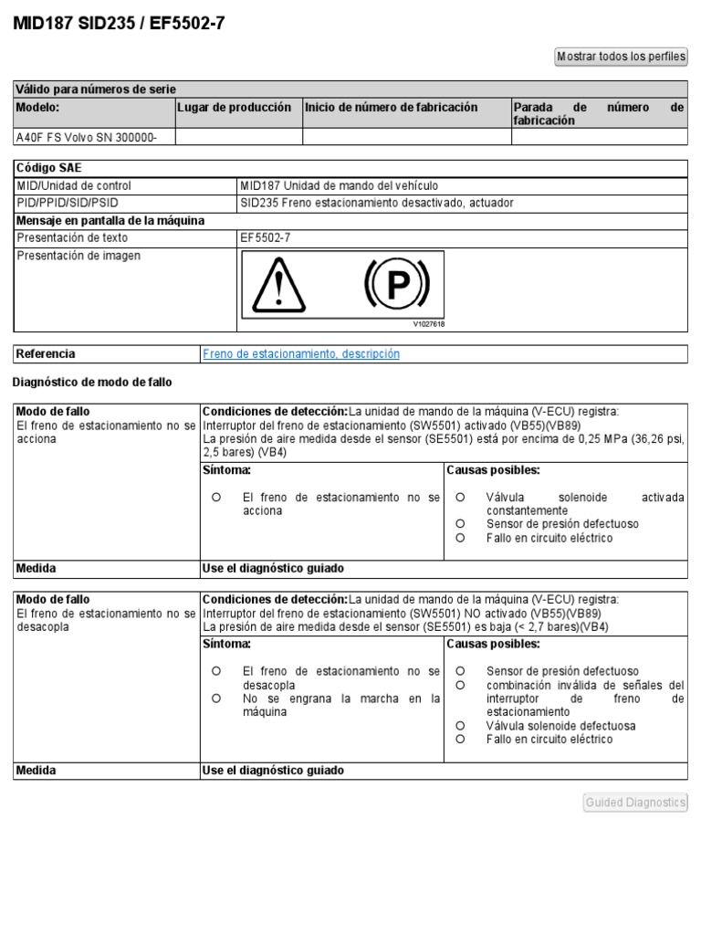 Codigo de Falla EF5502-7 | PDF | Tecnología de vehículos | Vehículos