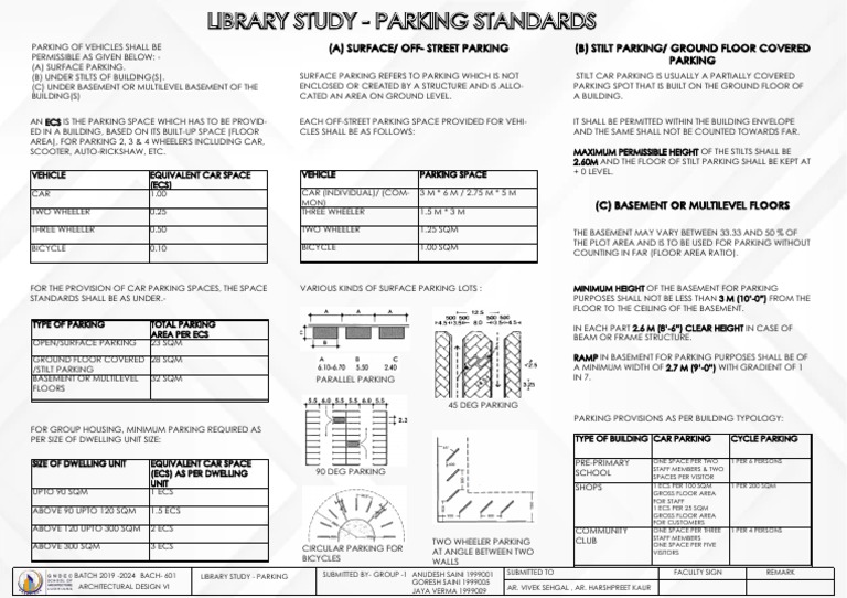 Parking Standards and ECS Guidelines | PDF | Parking | Basement