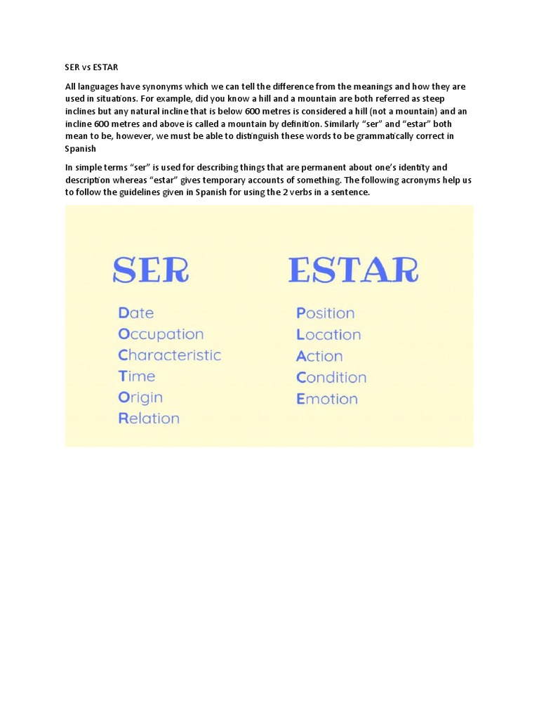 SER Vs ESTAR | PDF