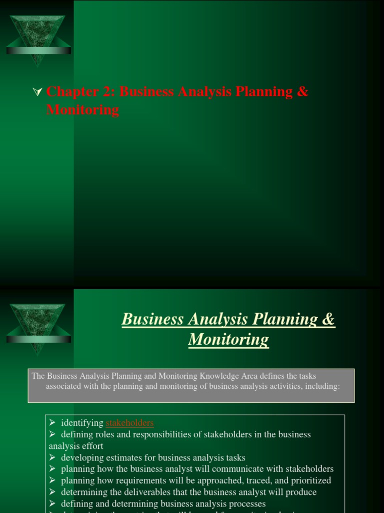 Topic 2 Business Analysis Planning And Monitoring PDF Business