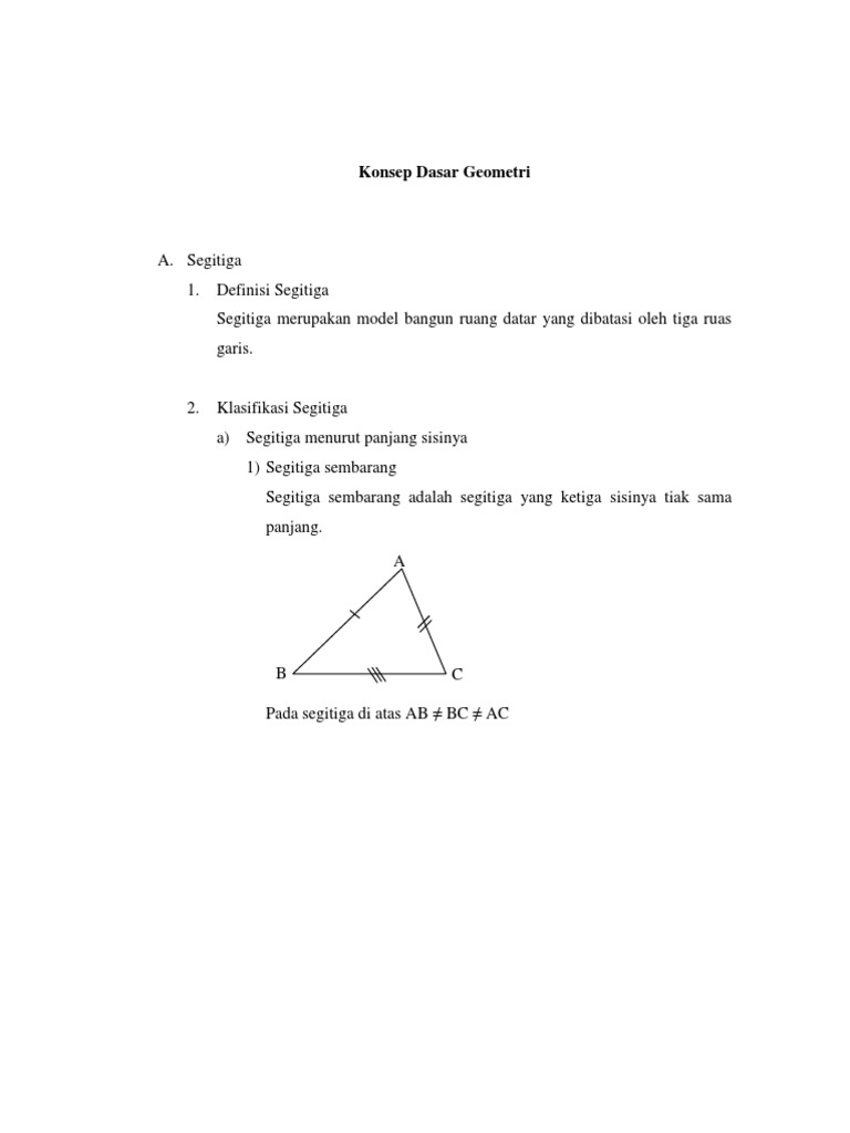 Konsep Dasar Geometri dan Bangun Datar | PDF | Metode & Bahan Ajar