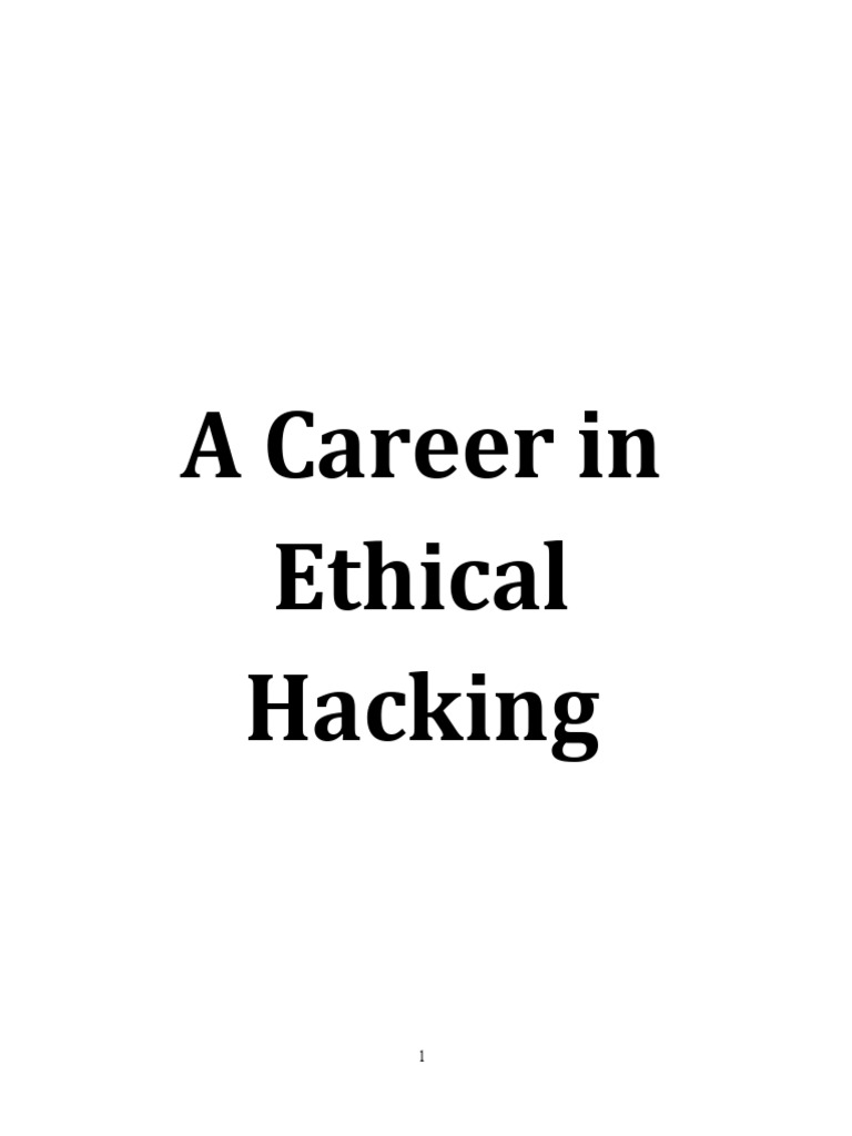 Ethical Hacking Pdf Security Computer Security