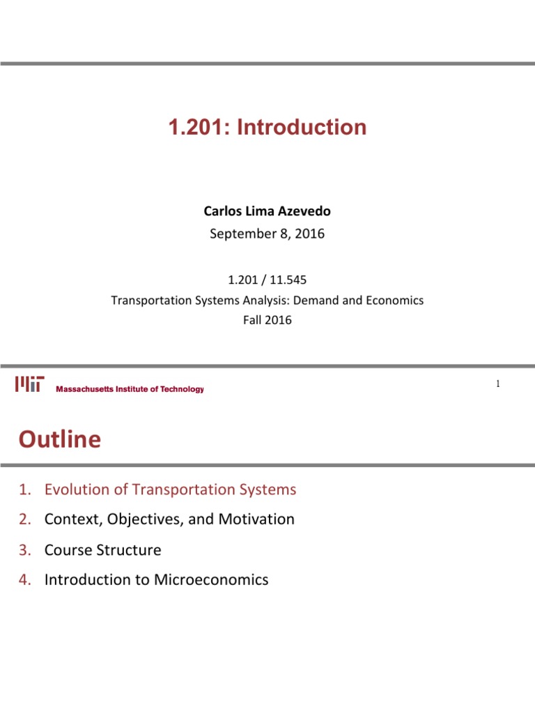Transportation System Analysis | Download Free PDF | Microeconomics ...