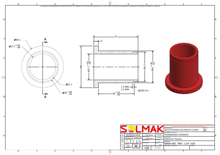 04 - Bucha Interna Rolamento Corsa | PDF