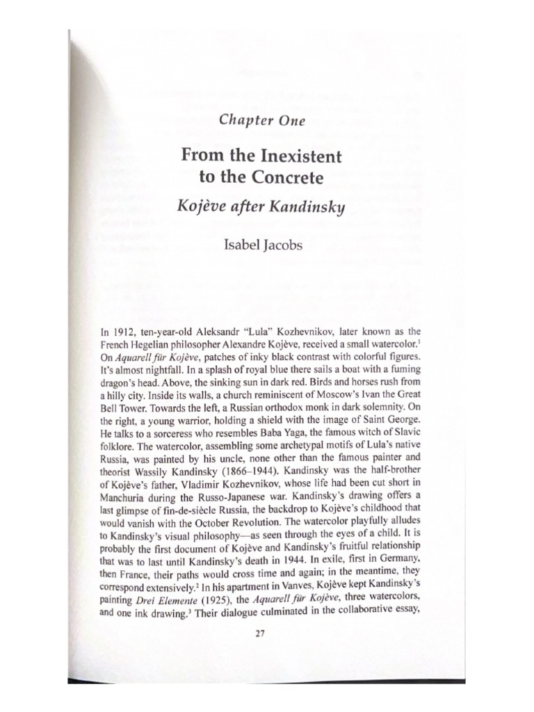 From The Inexistent To The Concrete | PDF