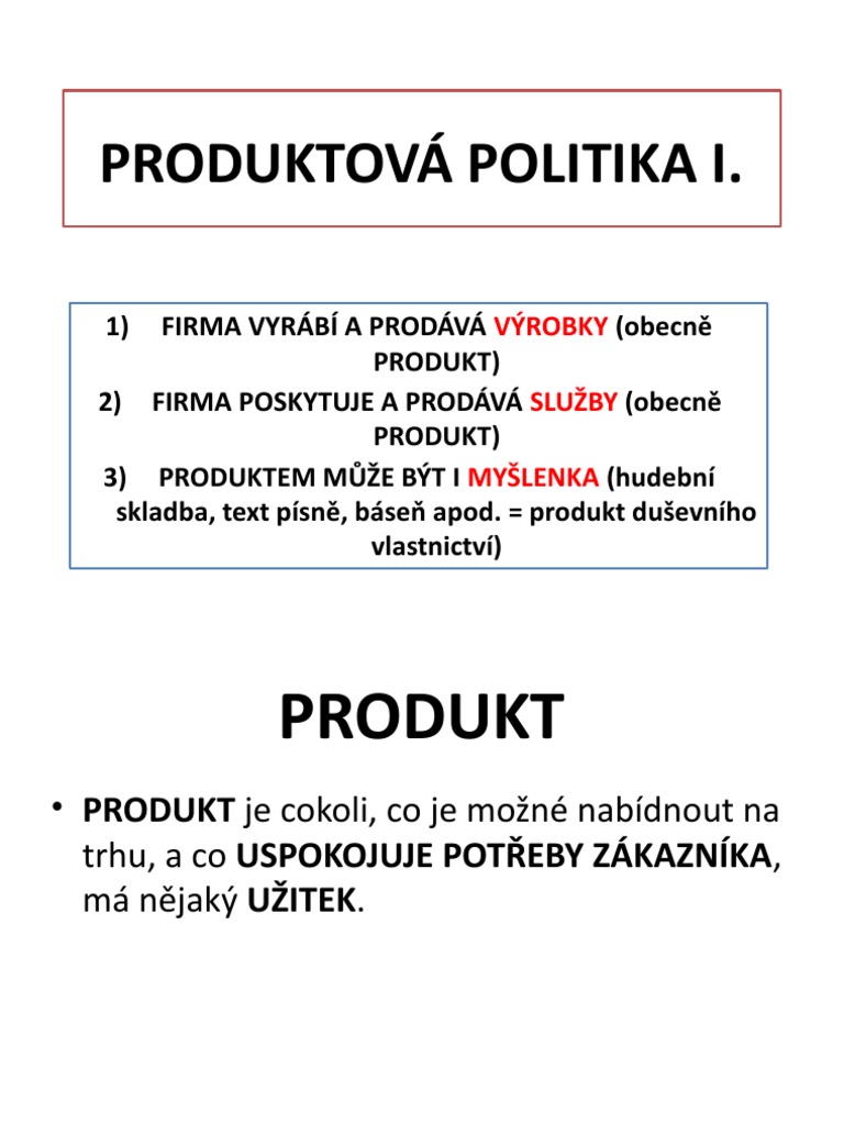 Produktová Politika I | PDF