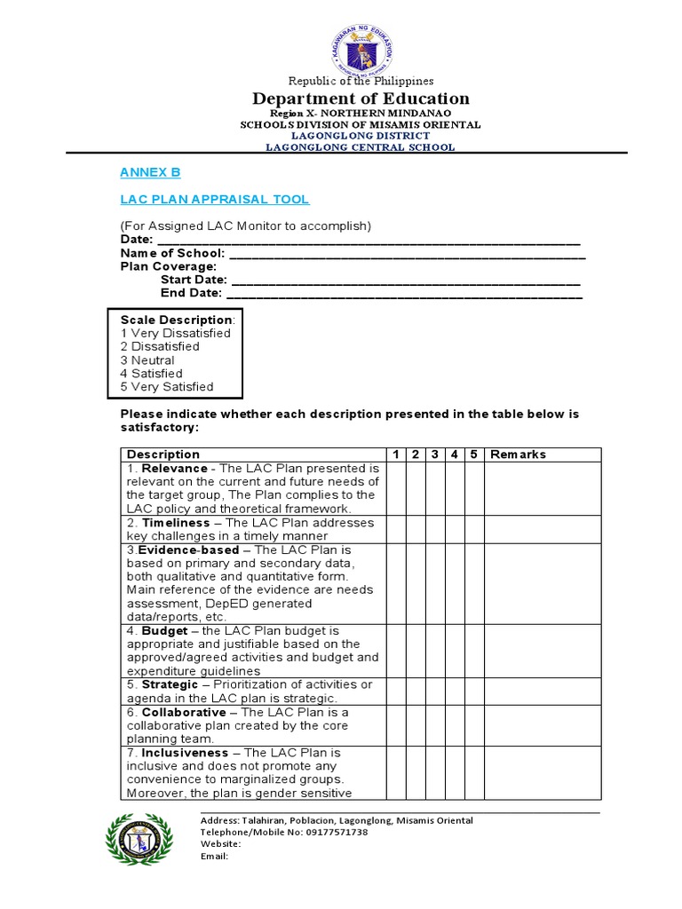 Annex B Lac Tool | PDF