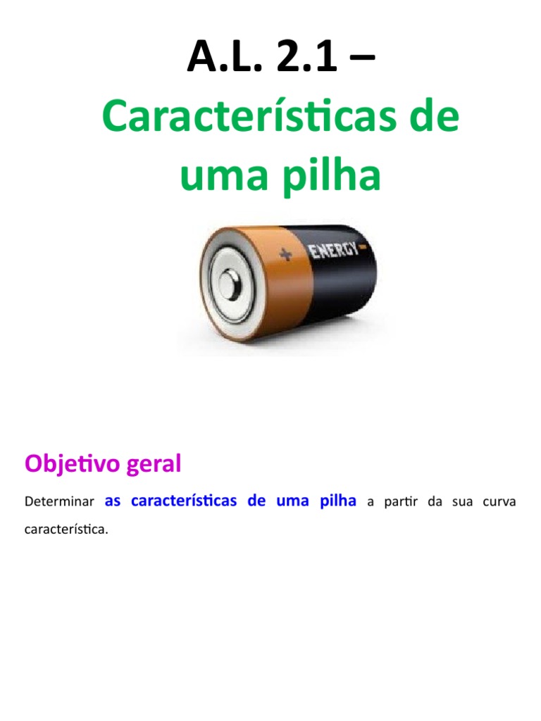 Características e Curva de Pilhas | PDF | Resistência elétrica e ...