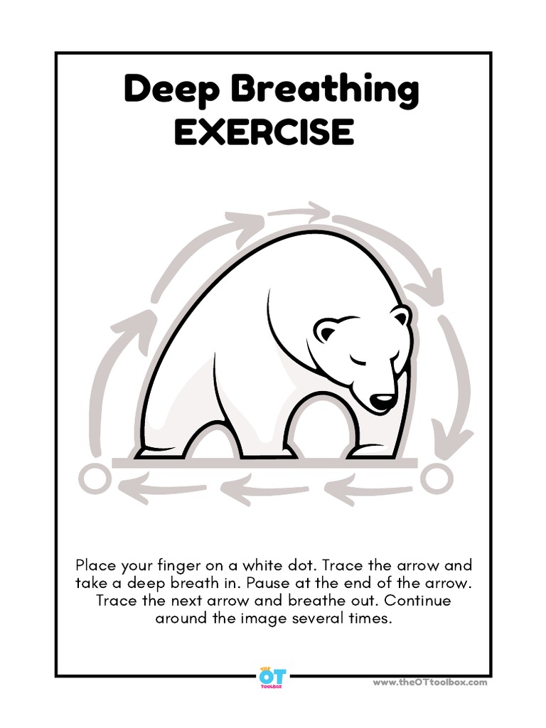 Bear Breathing Exercise Worksheet | PDF | Language Arts & Discipline